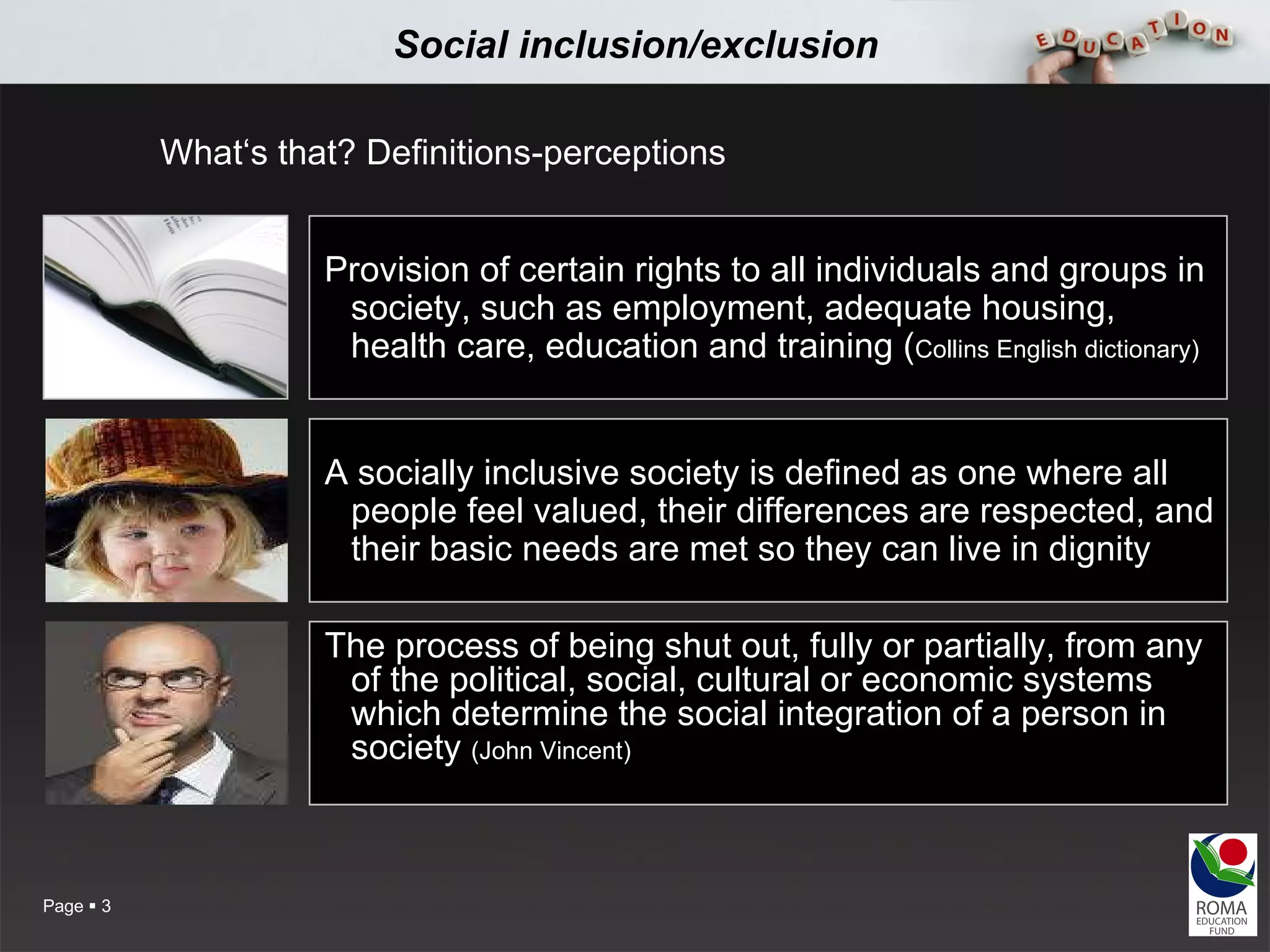 Social inclusion promotion through inclusive education | PPT