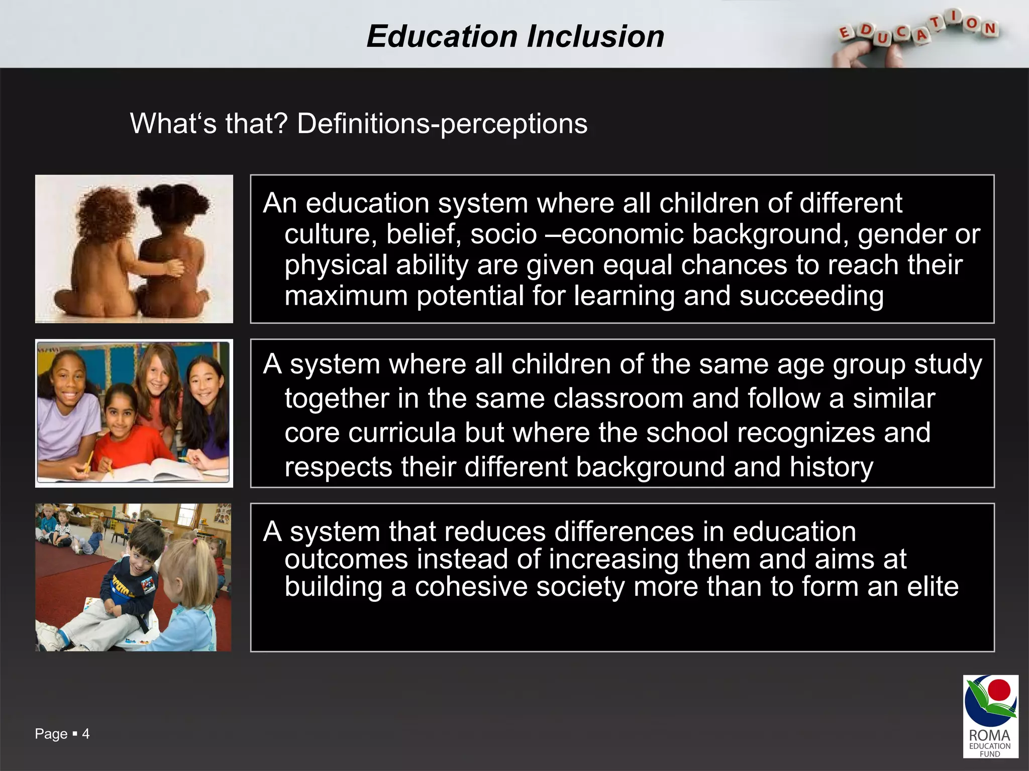 Social inclusion promotion through inclusive education | PPT