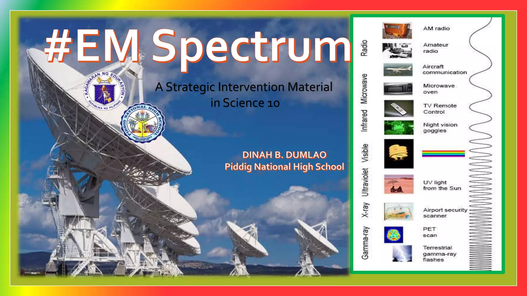 Electromagnetic Spectrum (#EM SPECTRUM) | PPTX | Physics | Science