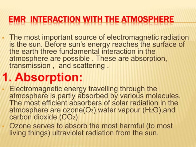 Ems interaction with the atmosphere | PPTX | Physics | Science