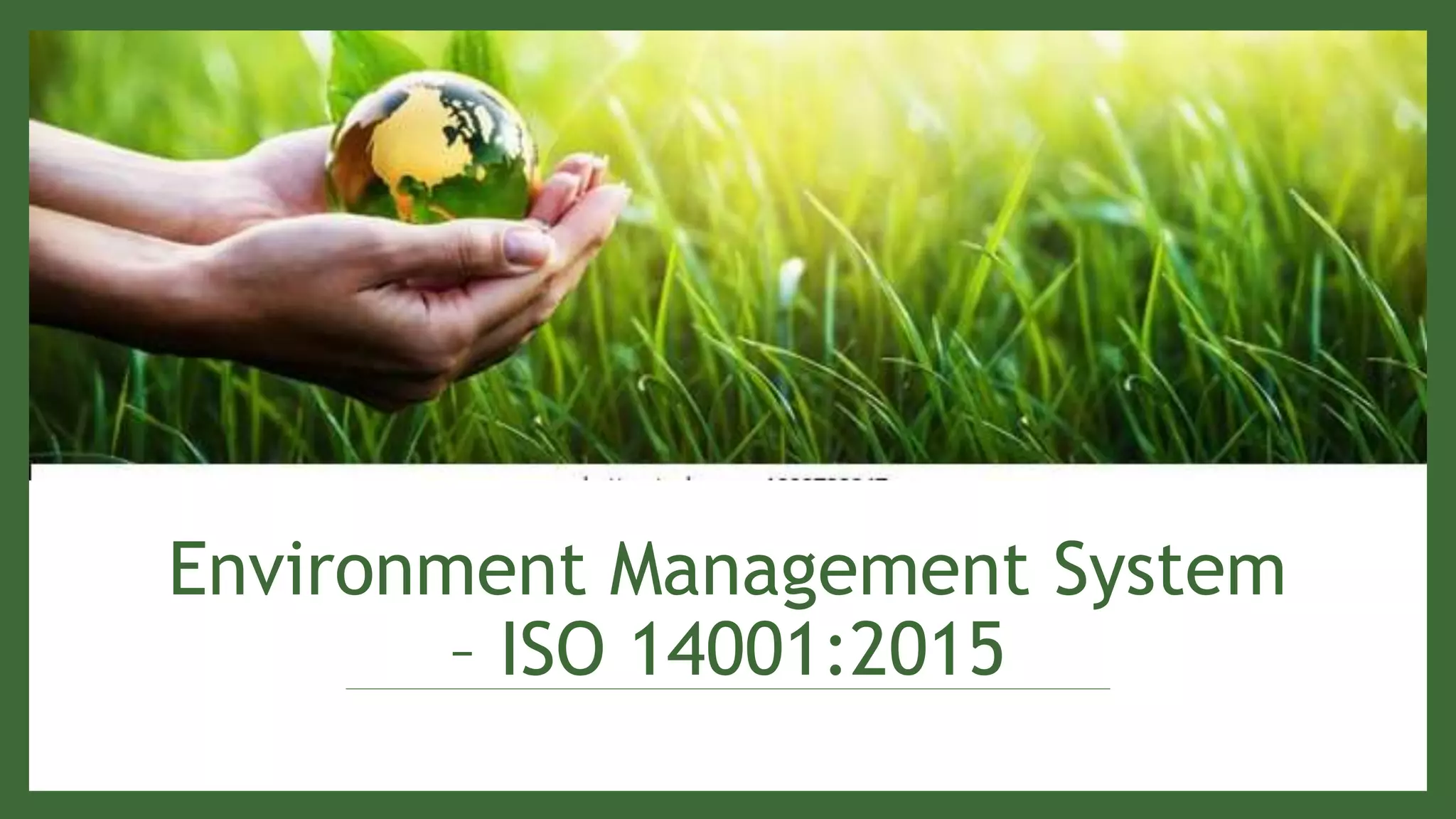 EMS ISO14001 2015 Training | PPTX