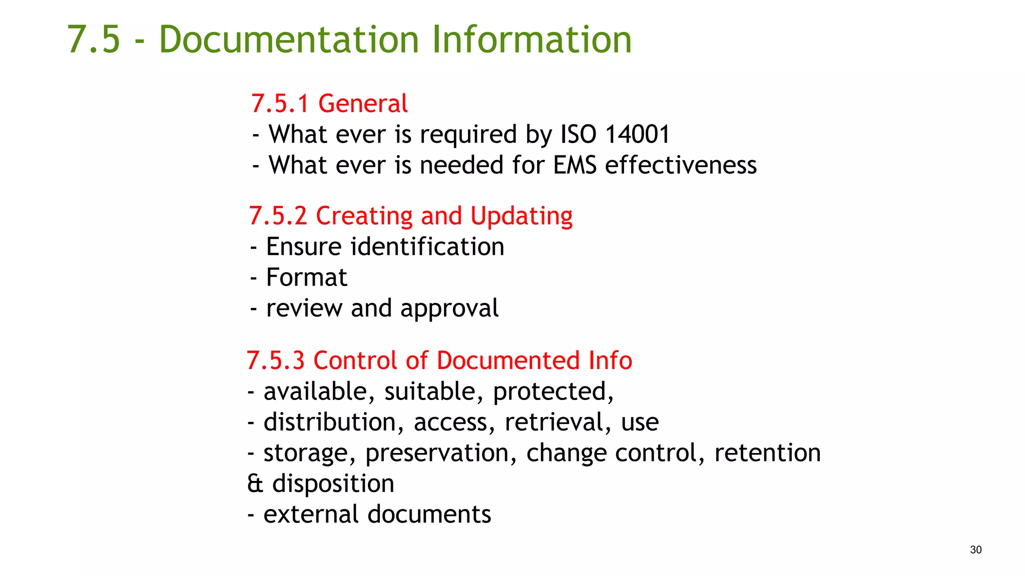 EMS ISO14001 2015 Training | PPTX