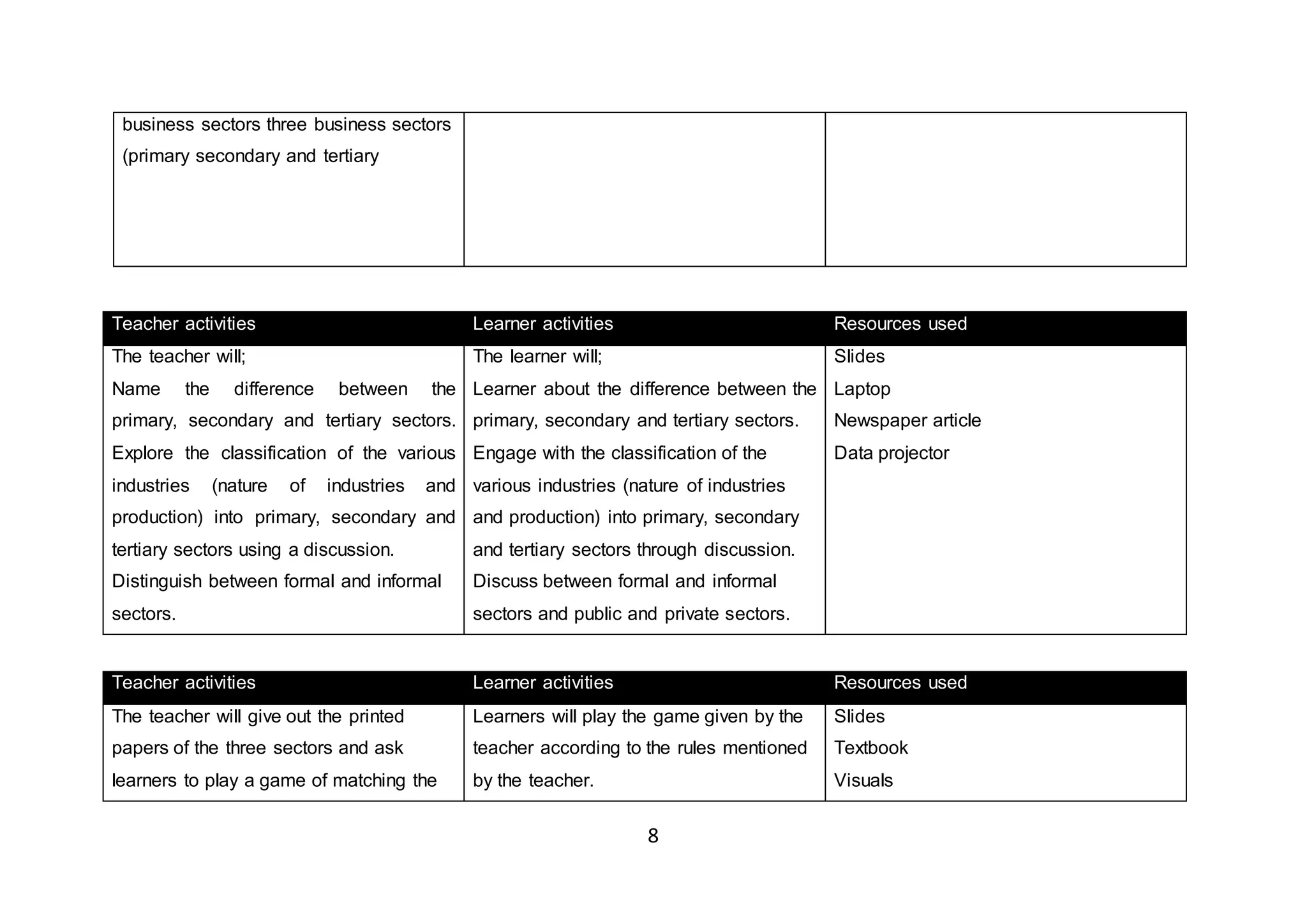 Ems lesson plan tuesday | DOCX