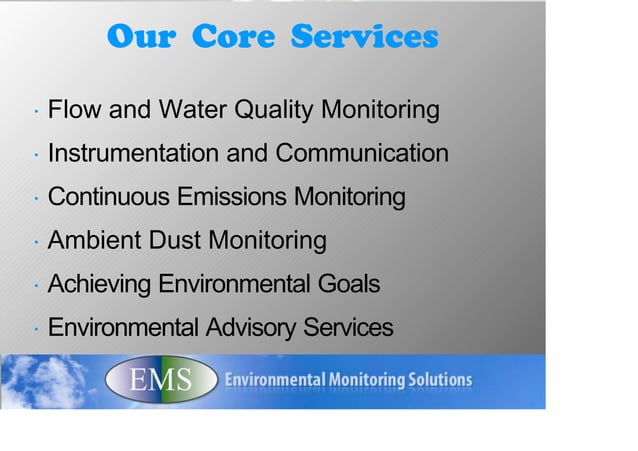 Environmental Monitoring Solutions | PDF | Environmental Services ...