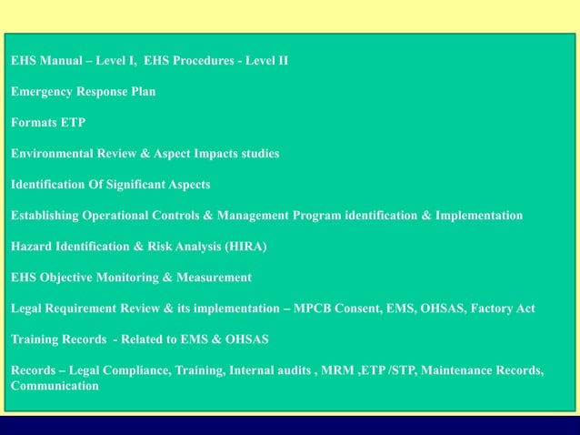 EMS OHSAS Awareness Traning .pptx | Indoor Environmental Quality | Home ...