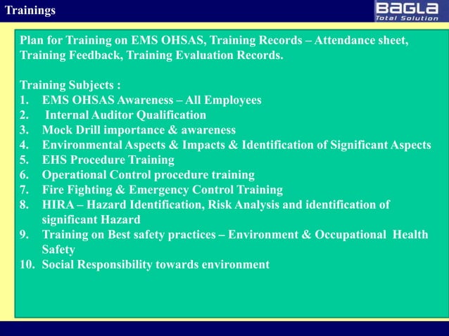 EMS OHSAS Awareness Traning .pptx | Indoor Environmental Quality | Home ...