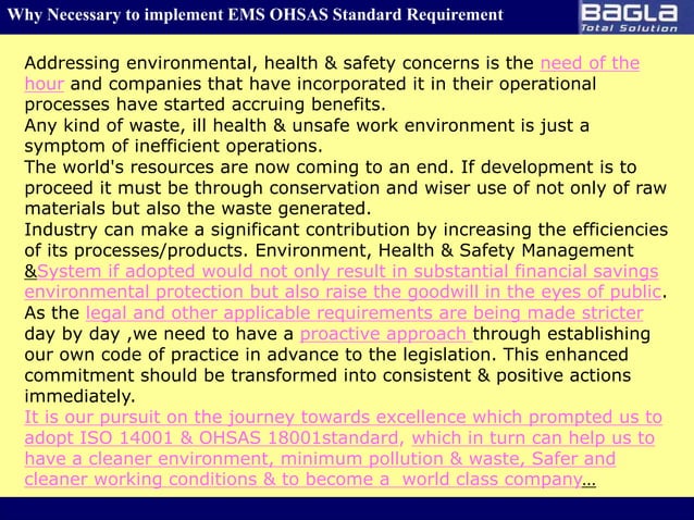 EMS OHSAS Awareness Traning .pptx | Indoor Environmental Quality | Home ...