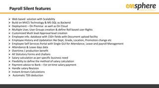 Emsphere Web based - Payroll Management Solution | PPTX