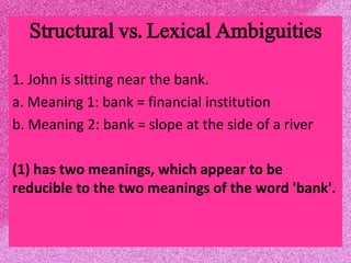 grammaticality, deep & surface structure, and ambiguity | PPTX