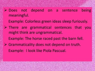 grammaticality, deep & surface structure, and ambiguity | PPTX
