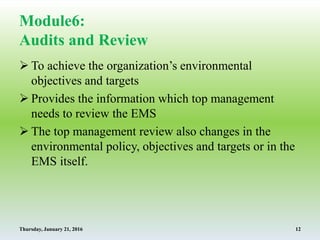 Modules of Environmental Management System | PPTX