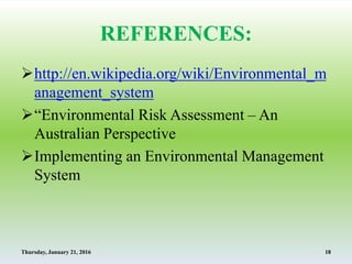 Modules of Environmental Management System | PPTX