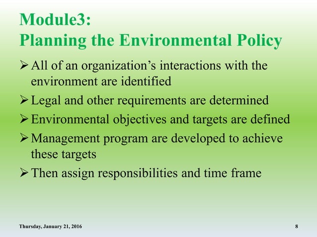 Modules of Environmental Management System | PPTX | Environmental ...
