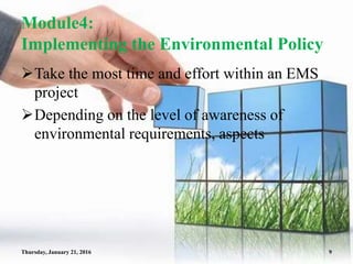 Modules of Environmental Management System | PPTX
