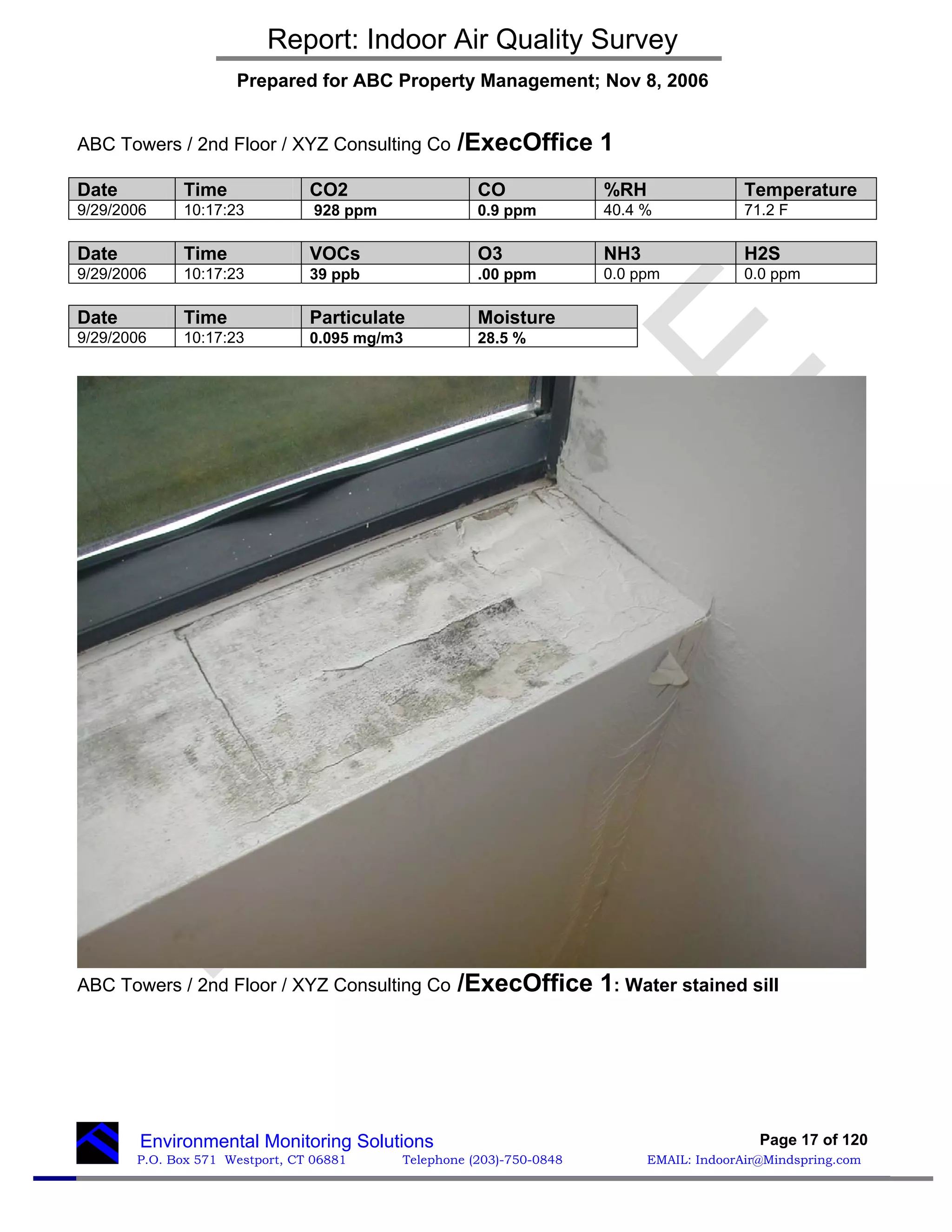 Sample Air Quality Report | PDF