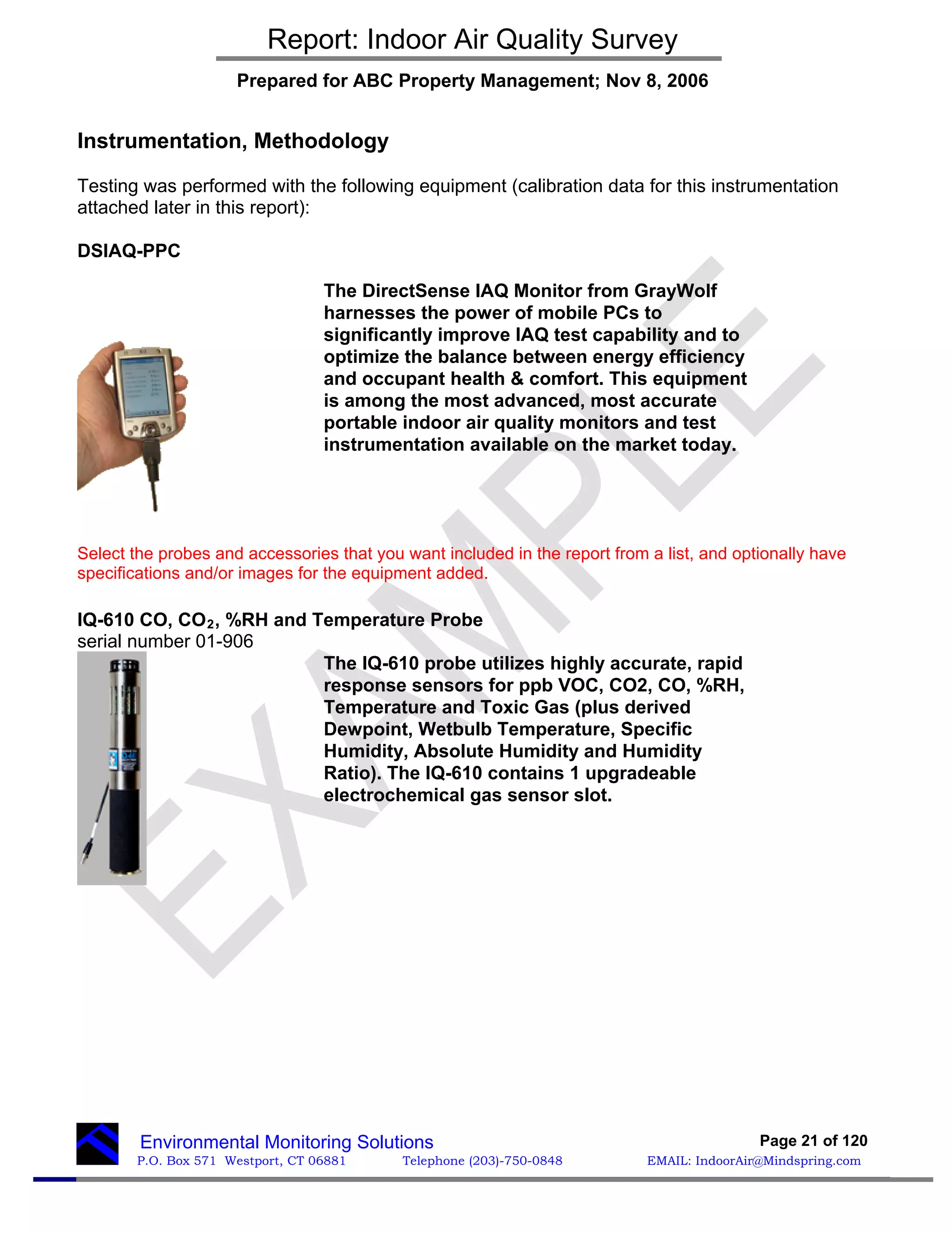 Sample Air Quality Report | PDF