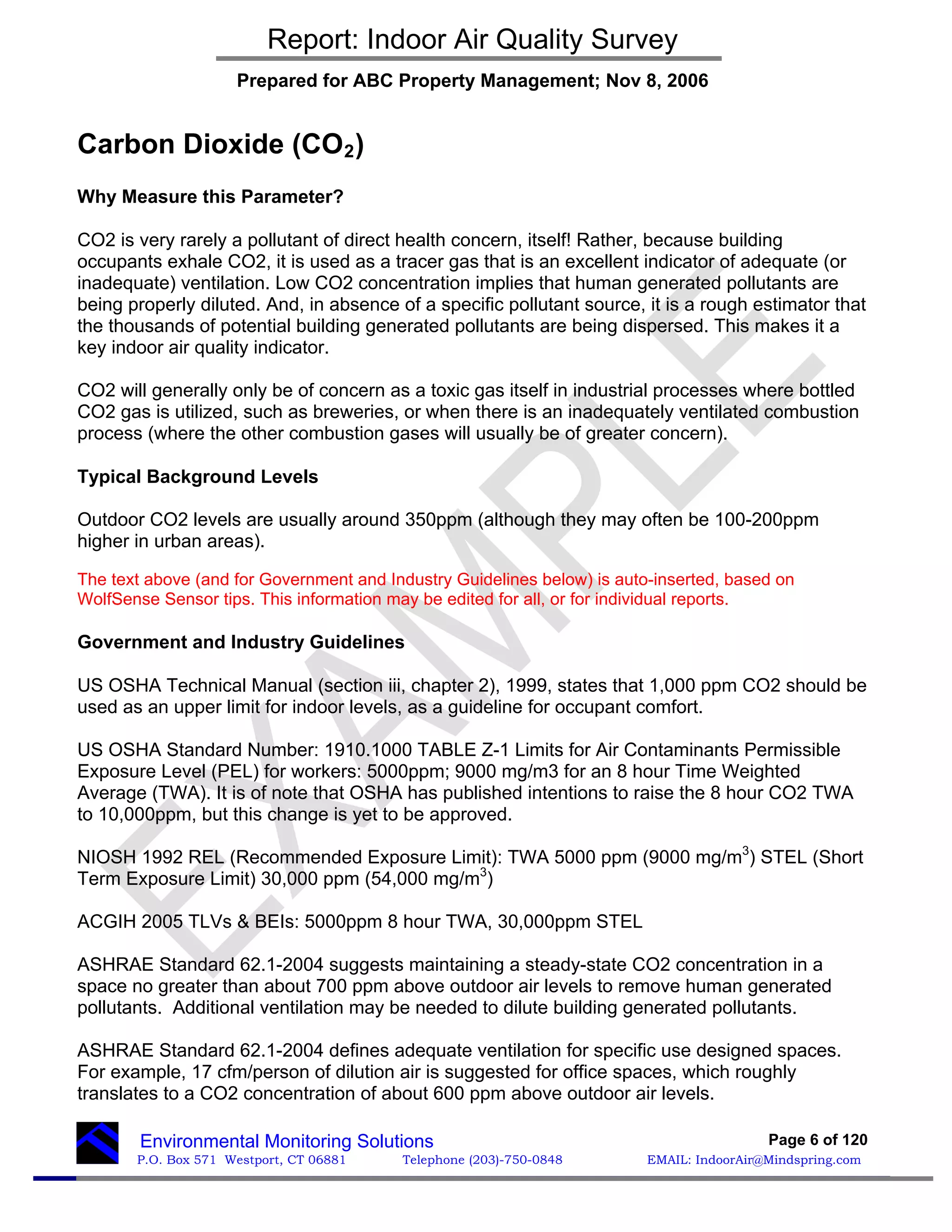 Sample Air Quality Report | PDF