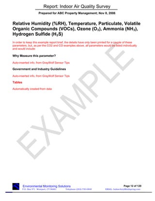Sample Air Quality Report | PDF