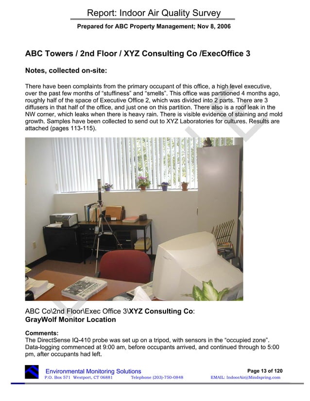 Sample Air Quality Report | PDF