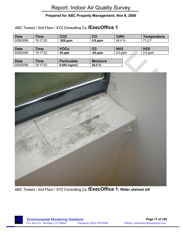 Sample Air Quality Report | PDF