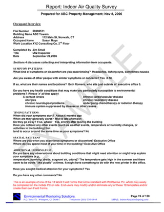 Sample Air Quality Report | PDF