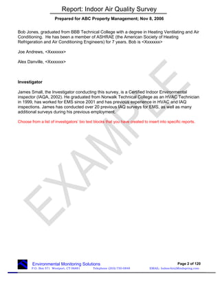 Sample Air Quality Report | PDF