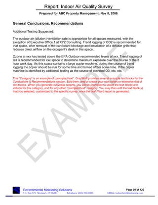 Sample Air Quality Report | PDF