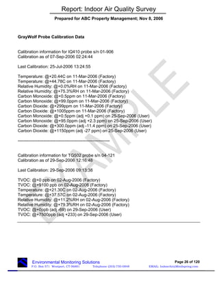 Sample Air Quality Report | PDF