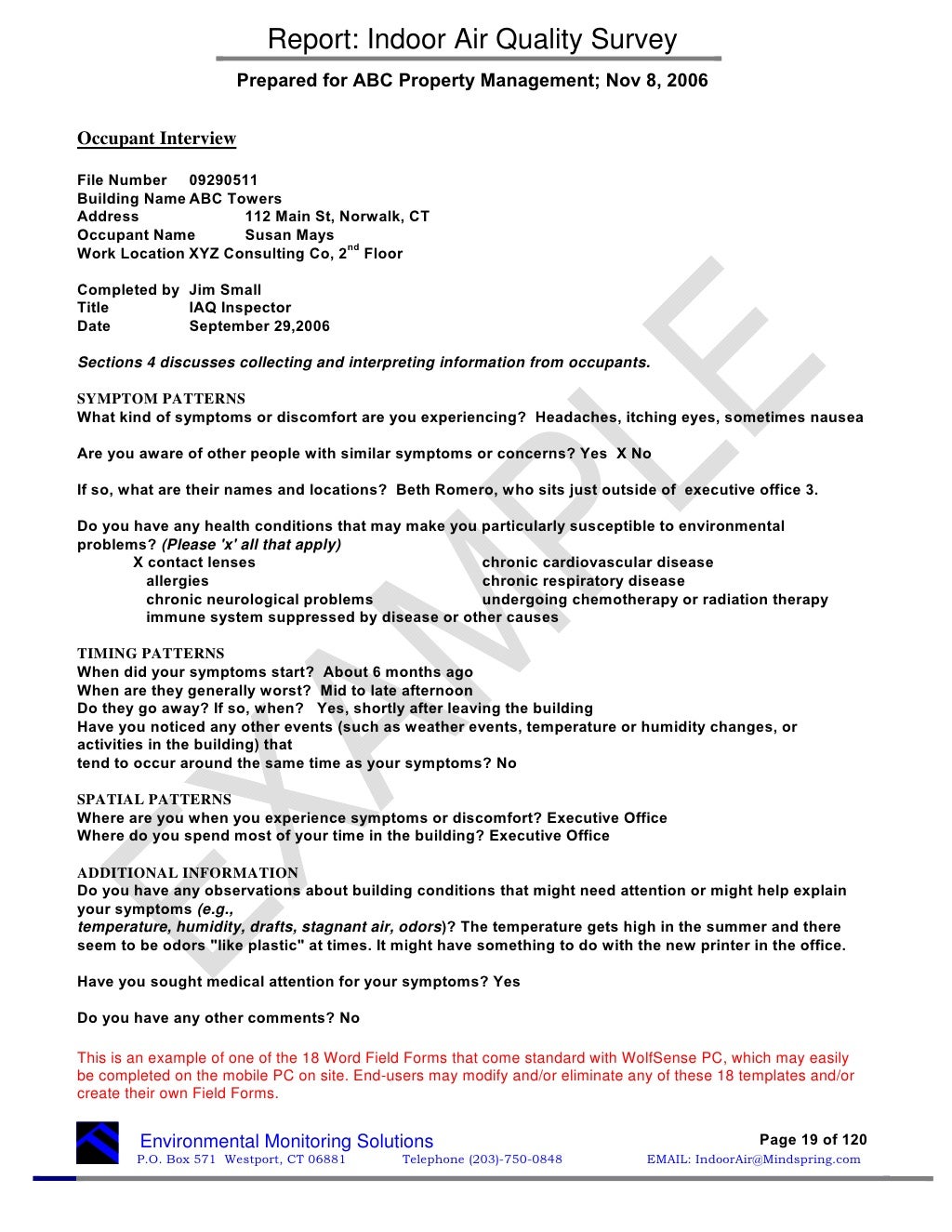 Sample Air Quality Report