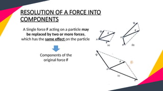 Statics of Particle (graphical and trigonometry method) | PPTX