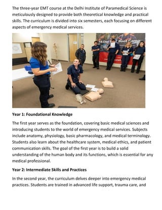Emergency Medical Technician (EMT) Course Details | PDF