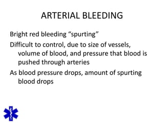 PREVIEW OF EMT/EMR BLEEDING POWERPOINT TRAINING PRESENTATION | PPTX