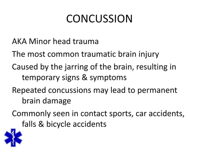 PREVIEW OF EMT/EMT NERVOUS SYSTEM TRAUMA POWERPOINT TRAINING ...