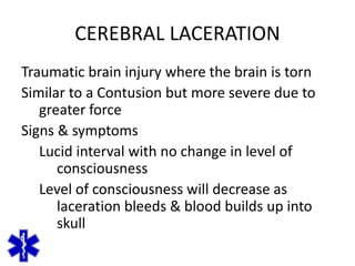 PREVIEW OF EMT/EMT NERVOUS SYSTEM TRAUMA POWERPOINT TRAINING ...