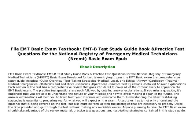 File EMT Basic Exam Textbook: EMT-B Test Study Guide Book & Practice ...