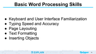 GETTING TO KNOW WORD PROCESSING - EMP.TECH