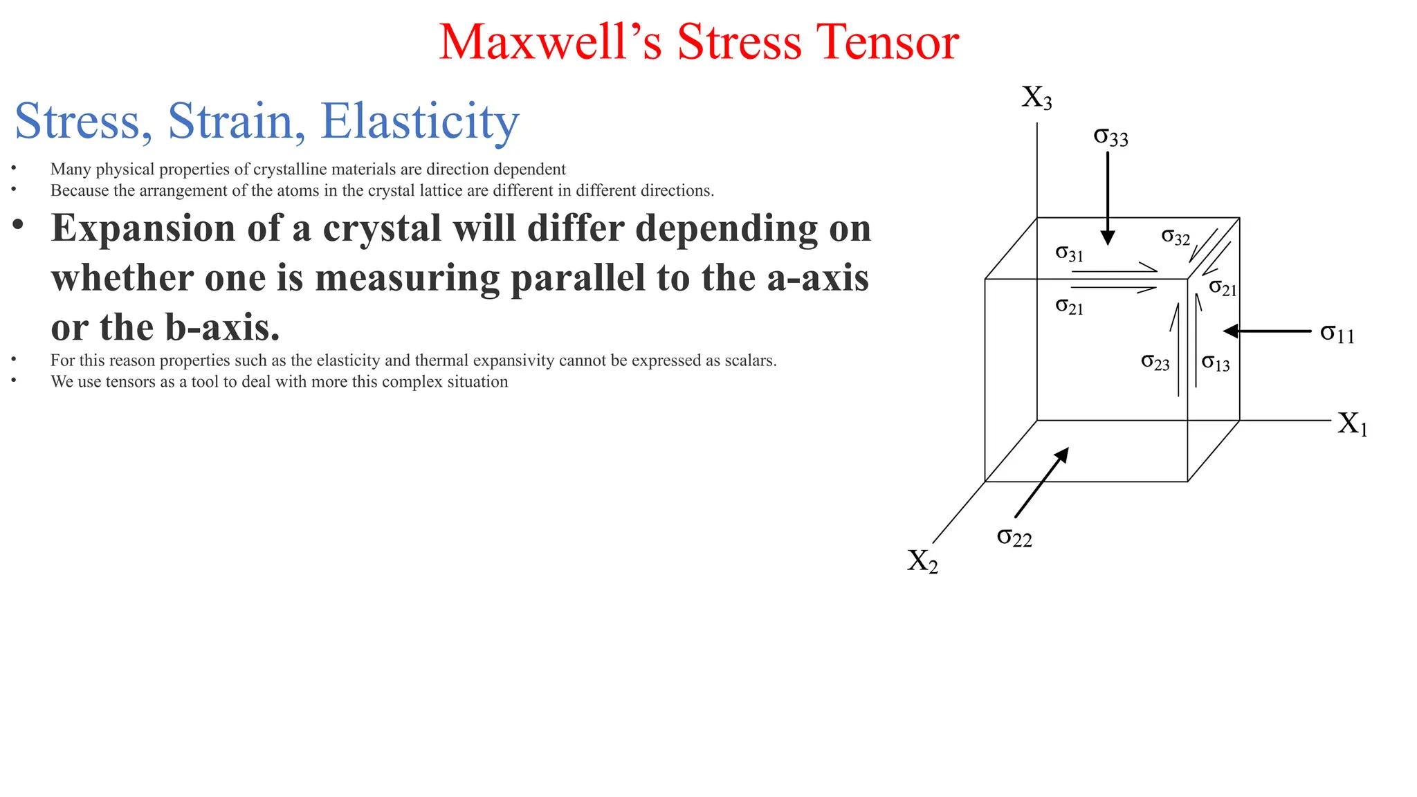 maxwell's stress tensor, stress, strain, elasticity | PPTX