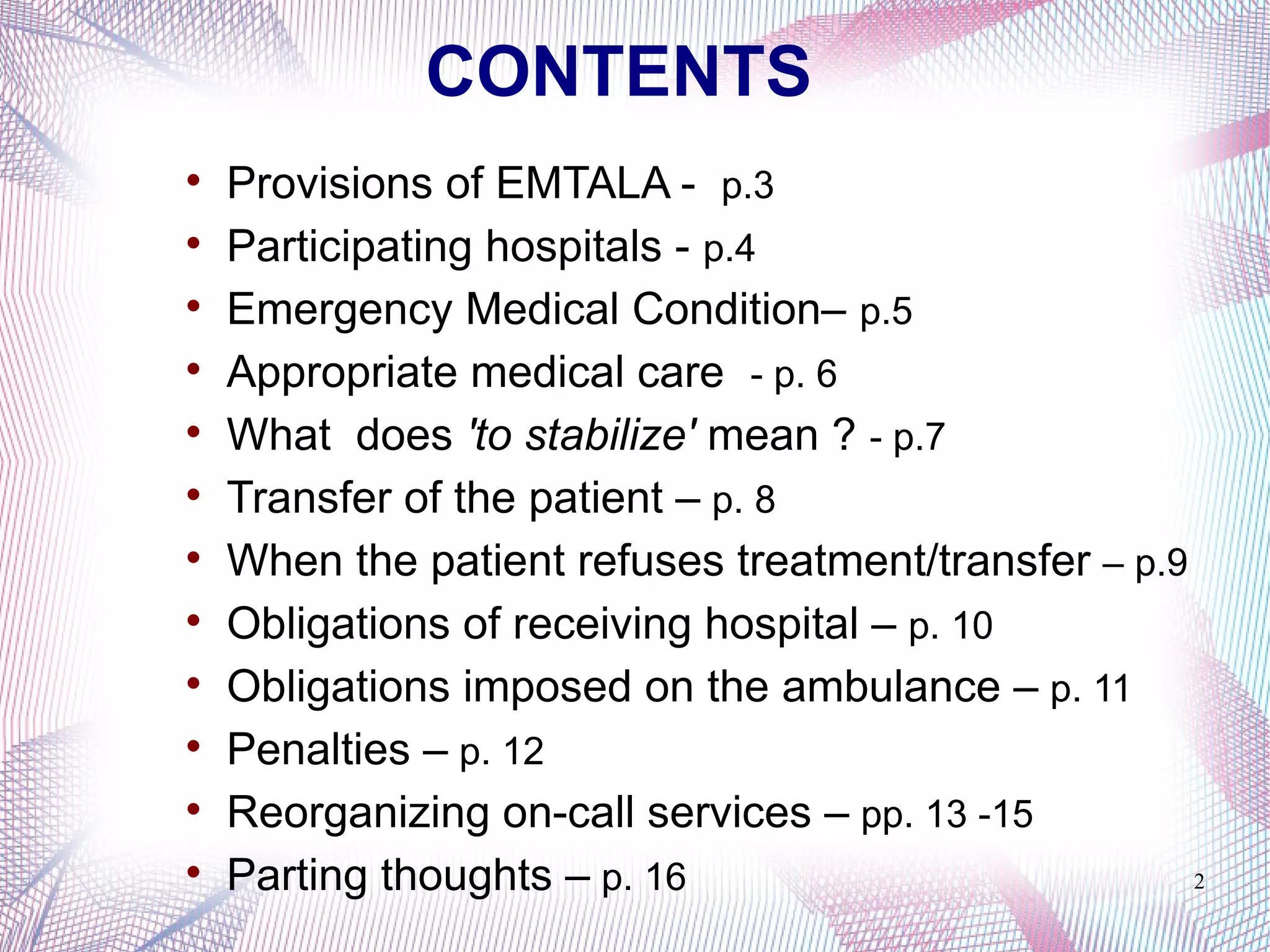 Emergency Medical Treatment and Active Labor Act (EMTALA), by Naira ...