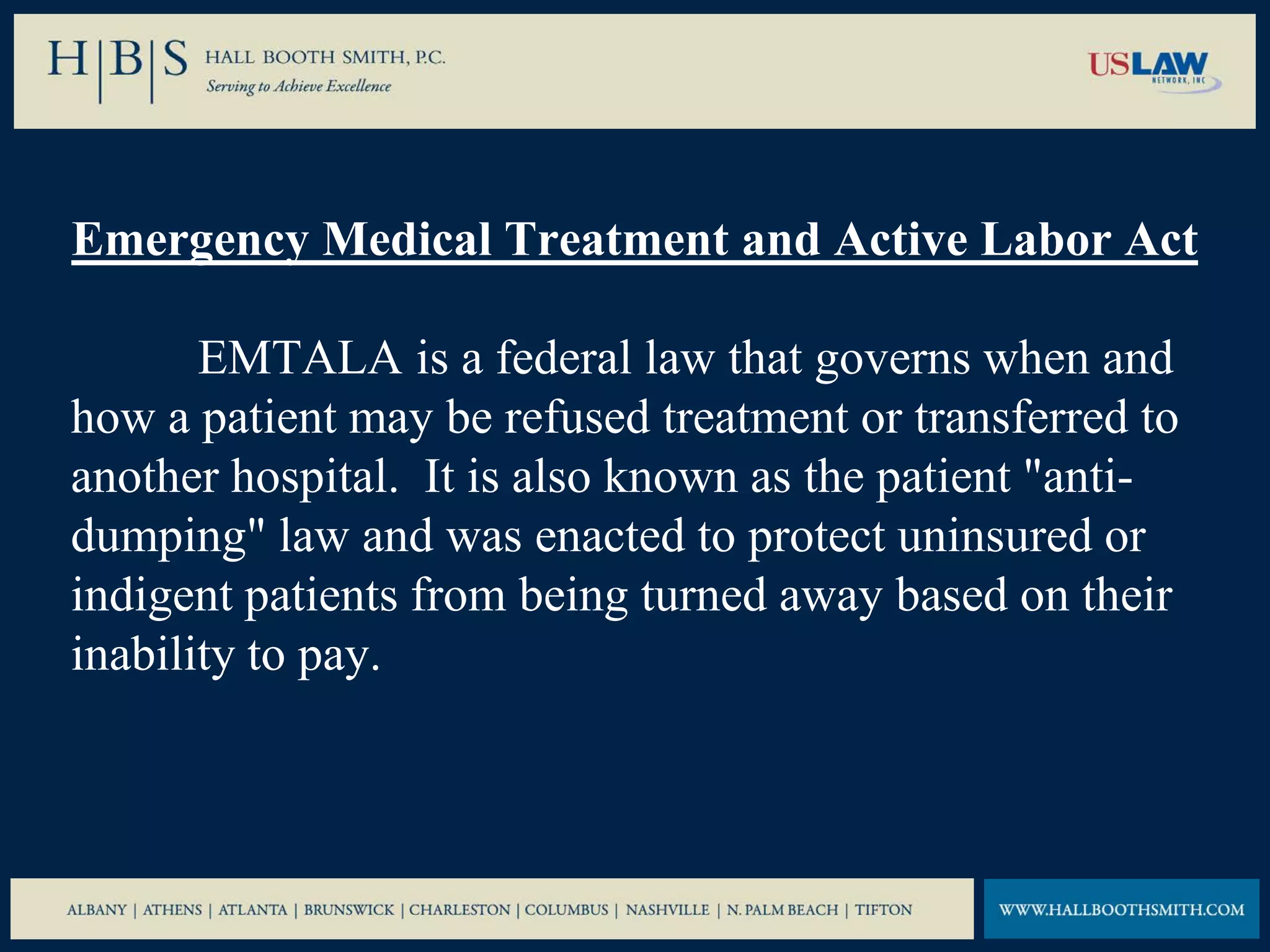 EMTALA Training | PDF