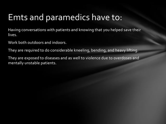 Emt and paramedics | PPTX | Injuries | Diseases and Conditions