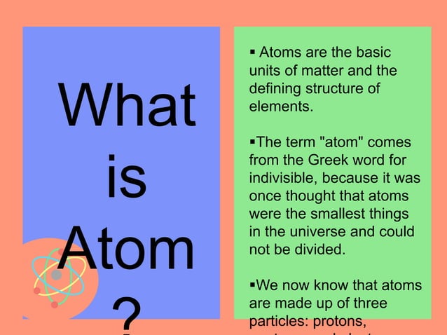 History of Atom: Theories and Models | PPTX