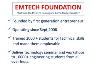 Corporate Profile of Emtech Foundation | PPT | Business | Business and Finance