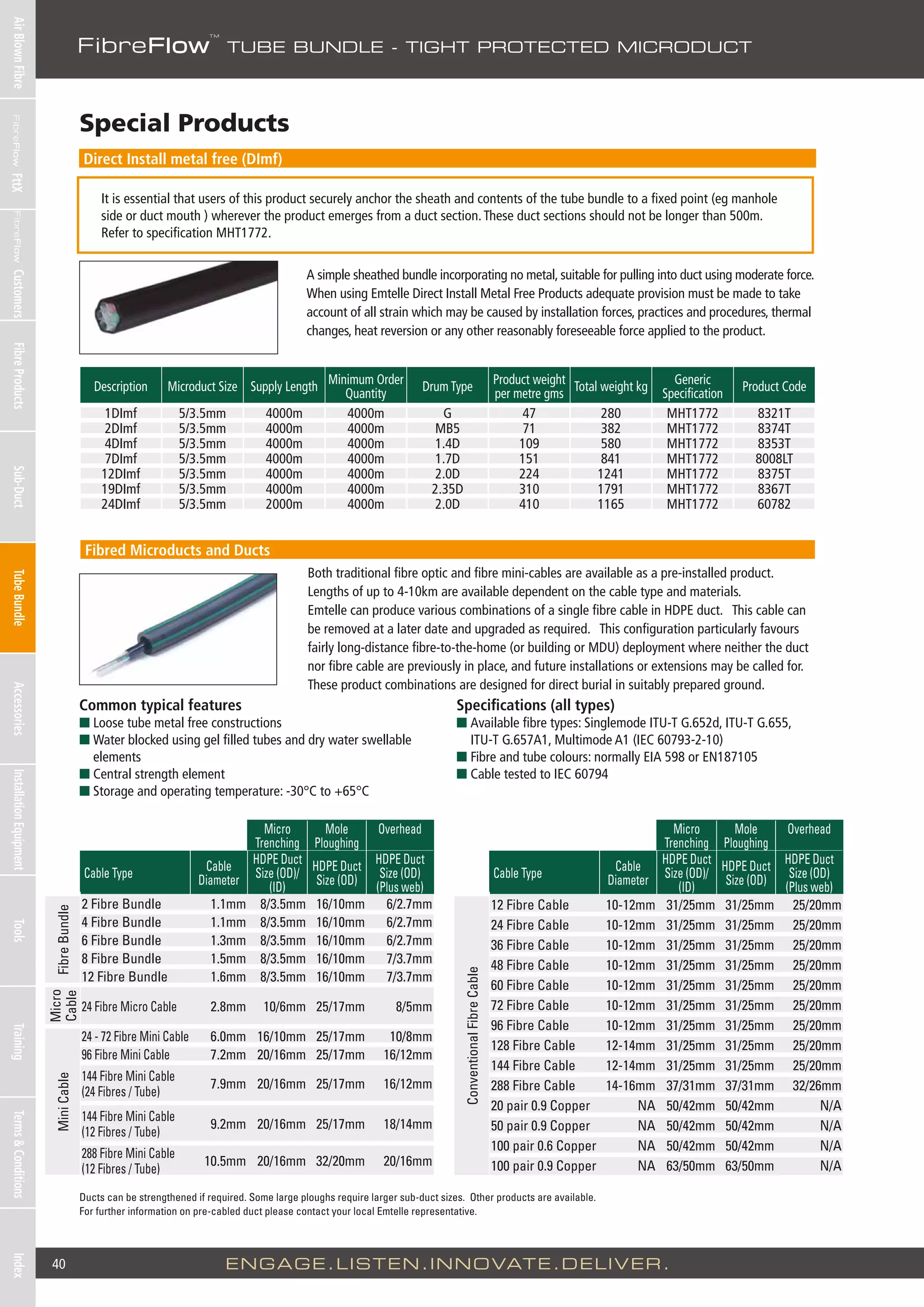 Emtelle FibreFlow Cable Ducts - Product Catalogue | PDF