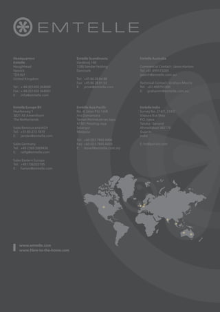 Emtelle Fibre Optic Cables - Product Catalogue 2016 | PDF