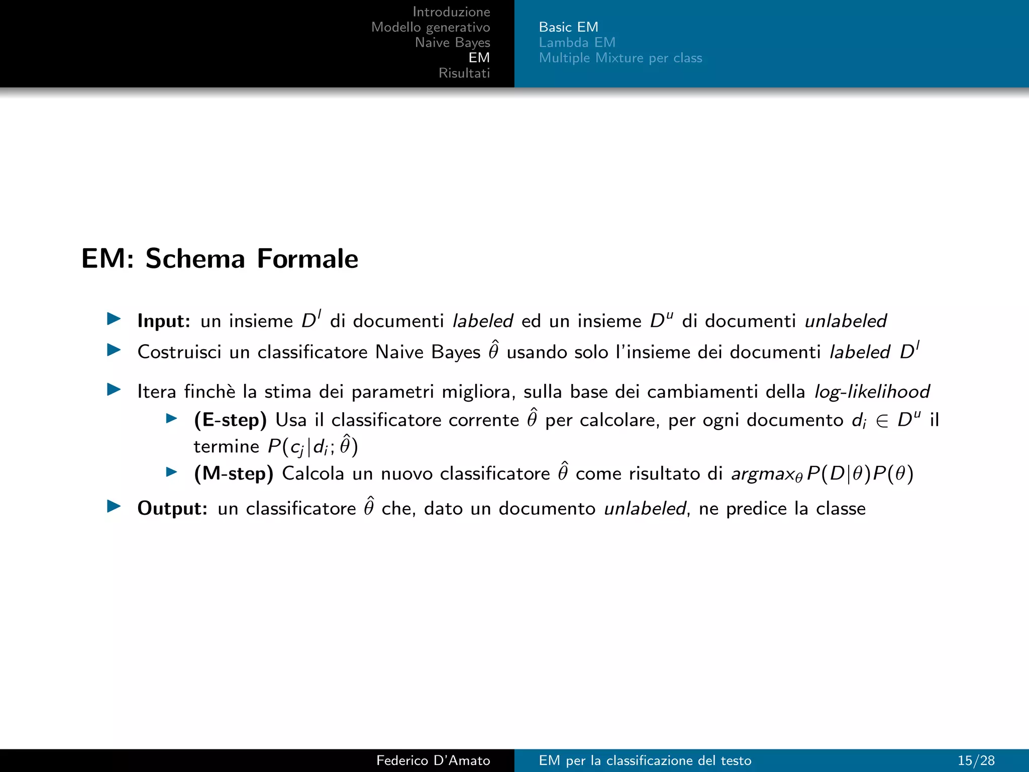 Expectation - Maximization for Text Cassification | PPT