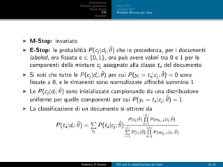 Expectation - Maximization for Text Cassification | PPT