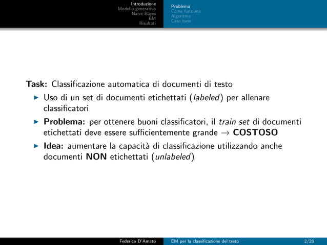 Expectation - Maximization for Text Cassification | PPT