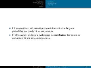 Expectation - Maximization for Text Cassification | PPT
