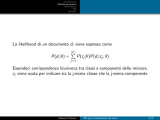 Expectation - Maximization for Text Cassification | PPT