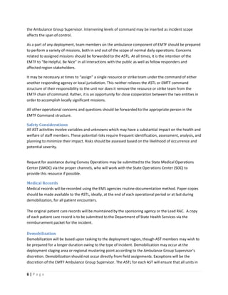 EMTF - Ambulance Strike Team Operating Guidelines | PDF